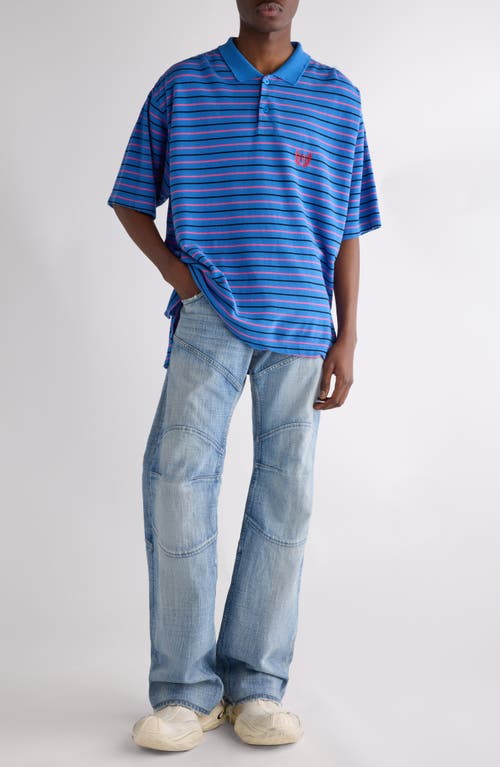 BALENCIAGA laurel embroidered oversize cotton piqué polo